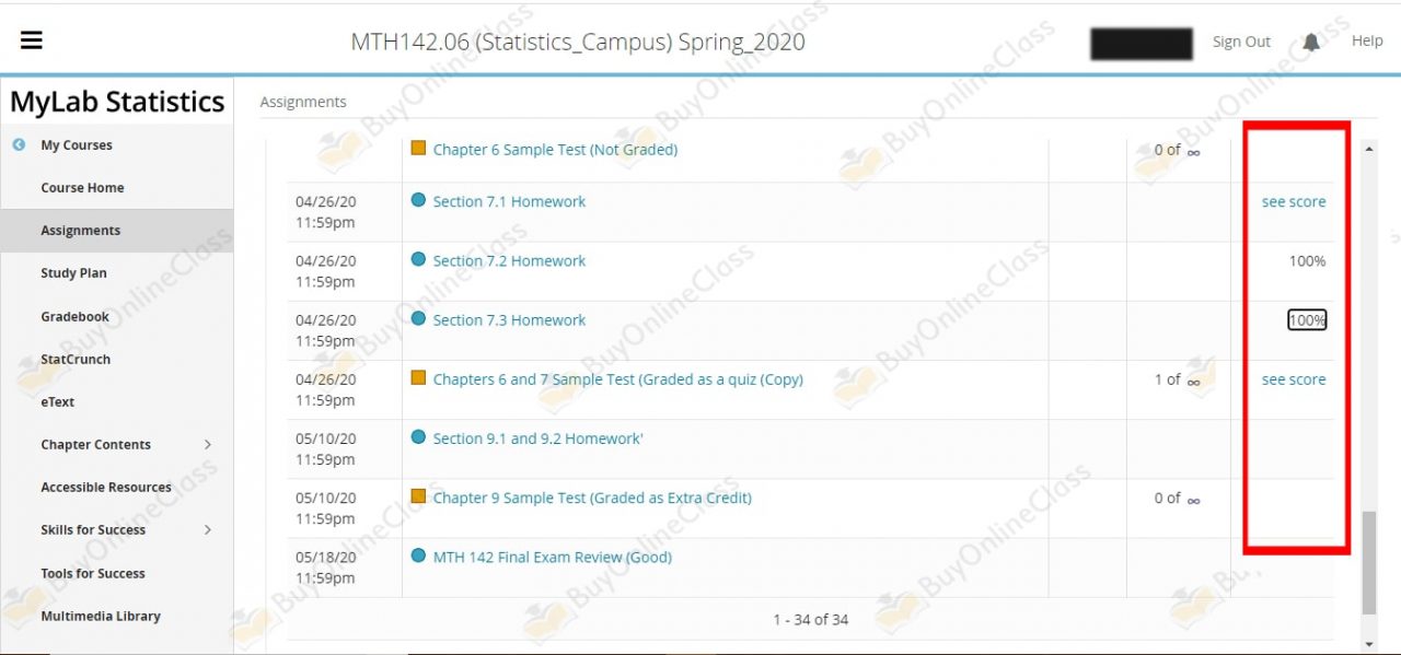 Mystatlab Answers Help For Guarantee A+ Grade